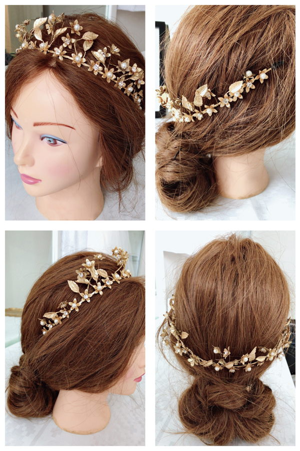 [RENTAL][Jardin Tiara Gold]by Ti Adoro Jewelry｜JULIEBRIDAL ブライダルアクセサリー ...